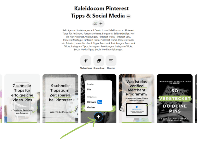 Pinterest Ordner erstellen & richtig nutzen - Kaleidocom